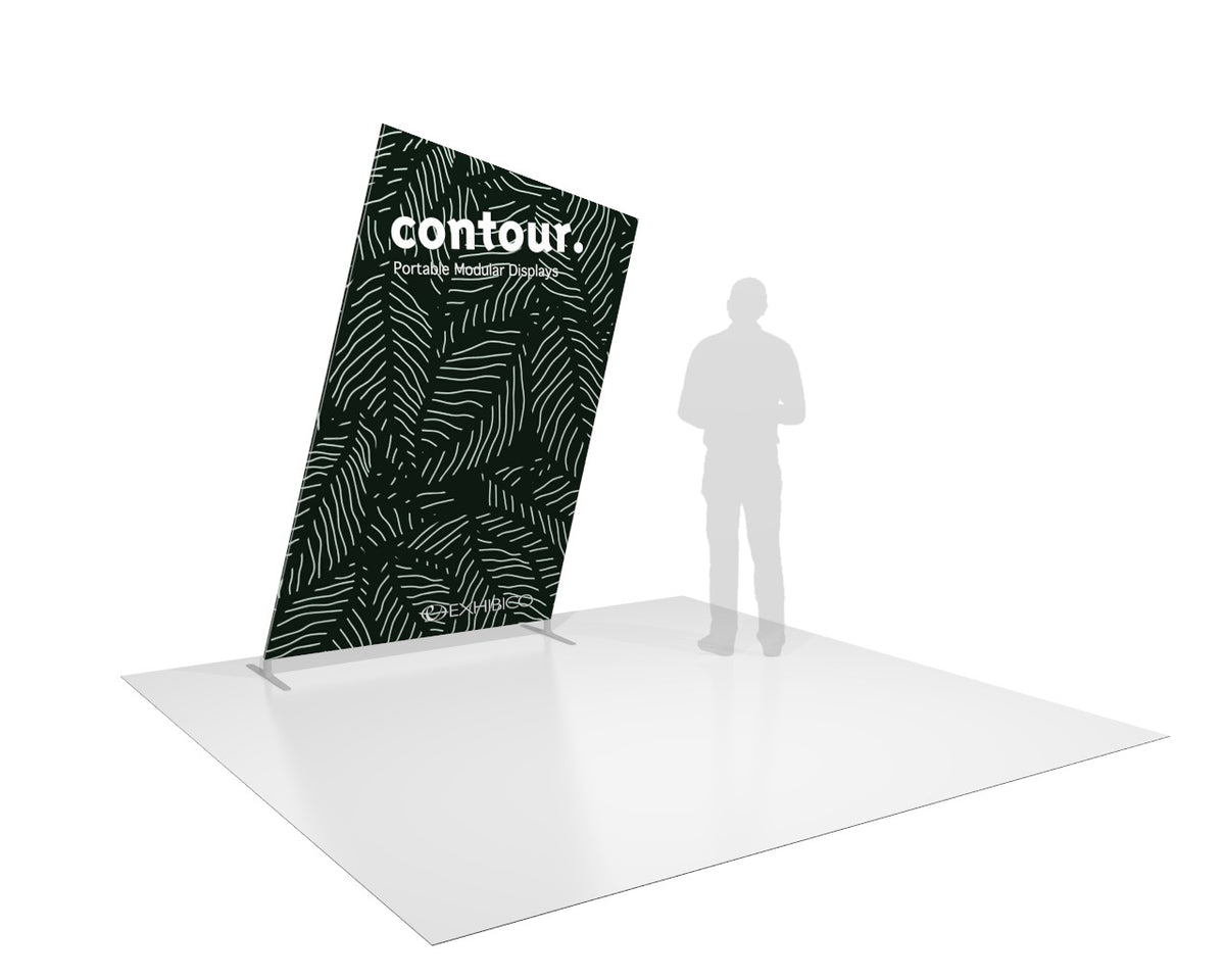 5ft Tilted Panel Contour Portable Trade Show Display | EXHIBICO ...