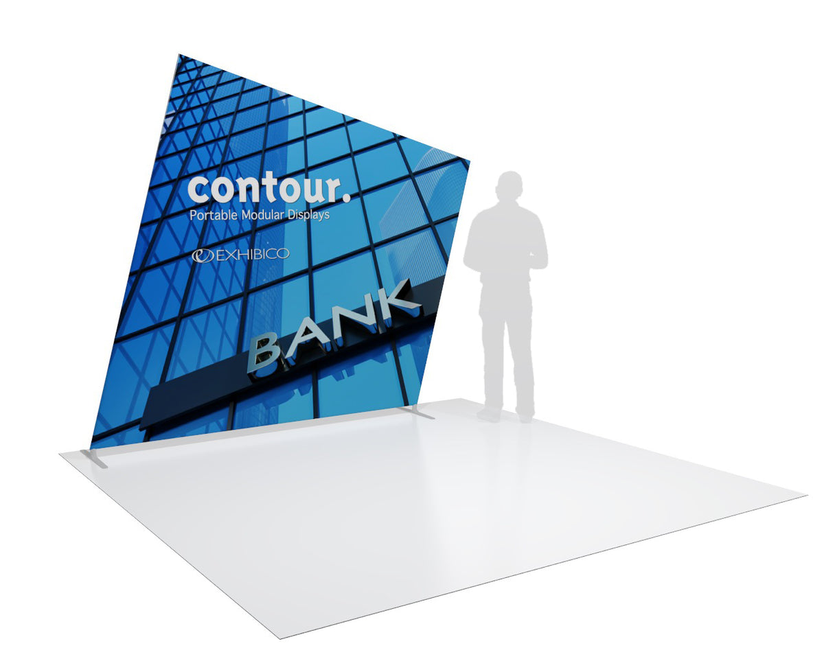 10ft Tilted Panel Contour Portable Trade Show Display | EXHIBICO ...